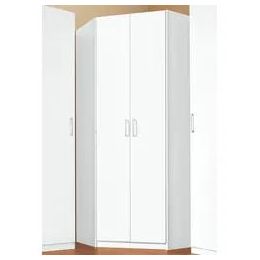Eckkleiderschrank Priess "Bilbao", wei&szlig;, H:193cm T:36cm, Schr&auml;nke, Eckkleiderschrank, mit 3 verschiedenen Fronten