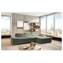 Sit & More Ecksofa SIT & MORE "Valantine L-Form, B: 286 cm", braun (schlamm), B:286cm H:73cm T:174cm, 100% Polyester, Sofas, mit Arm- & Kopfteilverstellung, optional mit Bettfunktion