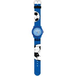 Quarzuhr Scout "Crystal, 280305030, Fußballuhr", blau (blau, weiß, schwarz), Armbanduhren, Kinder, Armbanduhr, Kinderuhr, Geschenkidee, Schulanfang, Jungen,Fußball