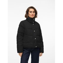 Véro Moda Steppjacke VERO MODA "VMMAGGY SHORT JACKET GA BOO", Damen, Gr. S (36), schwarz, Web, Steppware, Obermaterial: 100% Polyester, unifarben, modisch, Langarm, Jacken