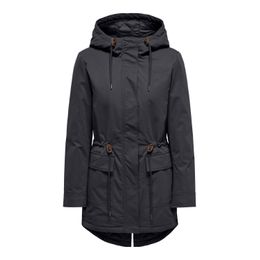 Parka Only "ONLLOUISE AW PARKA LIFE CC OTW", Damen, Gr. S (36), blau (blau graphite), Web, Obermaterial: 100% Polyester, unifarben, modisch, Langarm, Jacken, für den Übergang