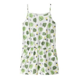 name it Overall 'NKFVigga' Mädchen Größe 110 zitrone / kiwi / apfel / weiß