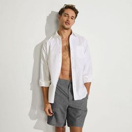 LANDS' END Ultimativ-Badeshorts, 23 cm, Herren,  Grau, Elasthan/Polyester, by Lands' End