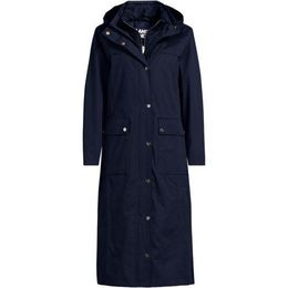 LANDS' END Wasserdichter Isolierter Mantel mit Stepp-Einsatz, Damen,  Blau, Baumwolle/Polyester/Nylon, by Lands' End