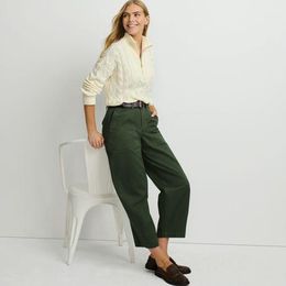 LANDS' END Barrel-Chinos High Waist, Damen,  Gr&uuml;n, Baumwolle/Elasthan, by Lands' End