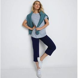 LANDS' END Stretch-Freizeithose in 3/4-Länge, Damen,  Blau, Baumwoll-Mischung, by Lands' End