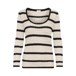 Kaffe Pullover 'Eleanor' Damen Gr&ouml;&szlig;e L kitt / schwarz