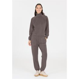ENDURANCE ATHLECIA Sweatshirt ATHLECIA "Elania", Damen, Gr. 36, grau (anthrazit), 51% Polyester, 44% Modal, 5% Elasthan, unifarben, normal, ohne Ausschnitt, Sweatshirts Sweatshirt, mit atmungsaktivem Material