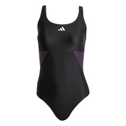 adidas Performance Sportbadeanzug 'Colorblock C-Back' Damen Gr&ouml;&szlig;e S dunkellila / schwarz / wei&szlig;