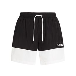 K by KARL LAGERFELD Karl Lagerfeld Badeshorts Herren Gr&ouml;&szlig;e S schwarz / wei&szlig;