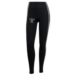 adidas Performance Sporthose 'Optime Heritage' Damen Gr&ouml;&szlig;e M/L schwarz / wei&szlig;