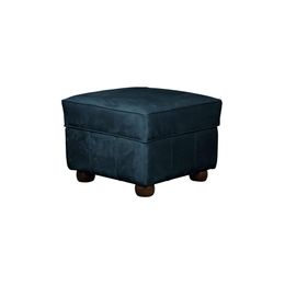 Polsterhocker Home Affaire "CHARENTE, Chesterfield Hocker, Ma&szlig;e B/T/H: 55/55/73 cm", blau (dunkelblau), B:55cm H:73cm T:55cm, 100% Polyester, Hocker, Polsterhocker, passend zur Serie Charente, in hochwertiger Verarbeitung