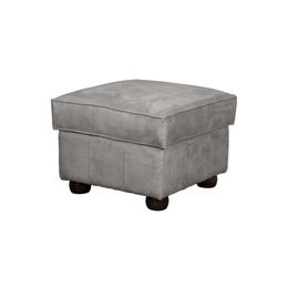 Polsterhocker Home Affaire "CHARENTE, Chesterfield Hocker, Ma&szlig;e B/T/H: 55/55/73 cm", grau (hellgrau), B:55cm H:73cm T:55cm, 100% Polyester, Hocker, Polsterhocker, passend zur Serie Charente, in hochwertiger Verarbeitung