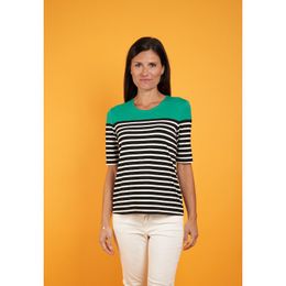 Seidel Moden T-Shirt mit Colorblocking und Streifenmuster, MADE IN GERMANY gr&uuml;n,75 44 44 T-Shirt von Seidel Moden