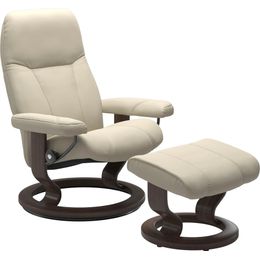 stressless "Consul" Set, Relaxsessel mit Hocker, mit Hocker, mit Classic Base, Gr&ouml;&szlig;e S, Gestell Wenge