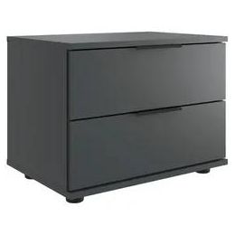 Nachtkommode wimex "Rotterdam", grau (graphit), B:52cm H:40cm T:38cm, Sideboards, Nachtschrank einzeln oder im 2er Set, mit jeweils 2 Schubladen