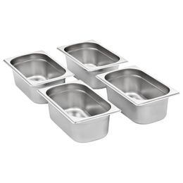 vidaXL Gastronormbehälter 8 Stk. GN 1/4 100 mm Edelstahl