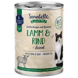 Sanabelle Lamm & Rind Katzen-Nassfutter getreidefrei 6x400g