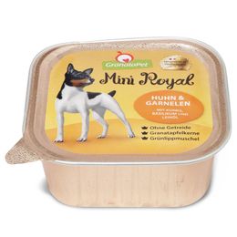 Granatapet Mini Royal Huhn und Garnelen Hunde-Nassfutter getreidefrei 11x150g