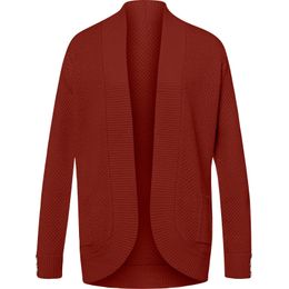 Damen Strickjacke mit breiter Rippe kirsche, Gr&ouml;&szlig;e 54