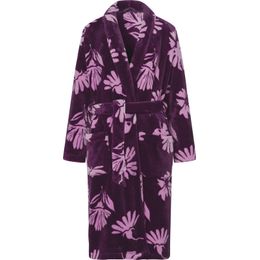 Damen Morgenmantel in Fleece-Qualit&auml;t traube-orchidee-bedruckt, Gr&ouml;&szlig;e 44/46