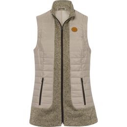 Damen Weste Stepp im Mix mit Strickfleece sesam, Gr&ouml;&szlig;e 54