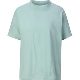 Damen Stehkragenshirt mit Falte hinten kalkmint, Gr&ouml;&szlig;e 48