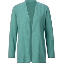 Damen Strickjacke mit 5% Kaschmir salbei-meliert, Gr&ouml;&szlig;e 56
