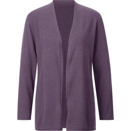 Damen Strickjacke mit 5% Kaschmir feige-meliert, Gr&ouml;&szlig;e 52