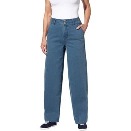 Damen Jeans mit weitem Bein blue-bleached, Gr&ouml;&szlig;e 38