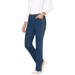Damen Schlupfjeans mit seitlichem Druck blue-stone-washed, Gr&ouml;&szlig;e 44