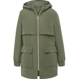Damen Jacke im Parka-Stil khaki, Gr&ouml;&szlig;e 52
