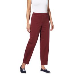 Damen Jeans mit o-f&ouml;rmigen Hosenbeinen bordeaux, Gr&ouml;&szlig;e 48
