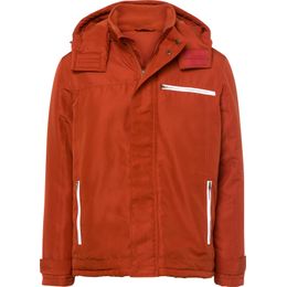 Herren Winterjacke mit Kontrast-Details rostrot, Gr&ouml;&szlig;e 50