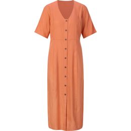 Damen Sommerkleid aus reiner Viskose papaya, Gr&ouml;&szlig;e 54