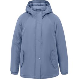 Damen Jacke mit weitem Schnitt taubenblau, Gr&ouml;&szlig;e 52