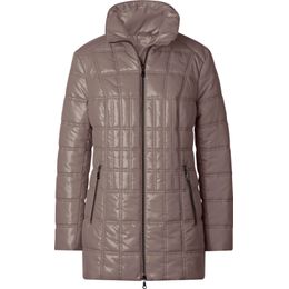 Damen Steppjacke mit 2-Wege-Rei&szlig;verschluss dunkeltaupe, Gr&ouml;&szlig;e 52