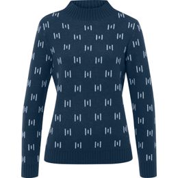 Damen Stehkragenpullover mit Strickmuster malve-ecru-gemustert, Gr&ouml;&szlig;e 38