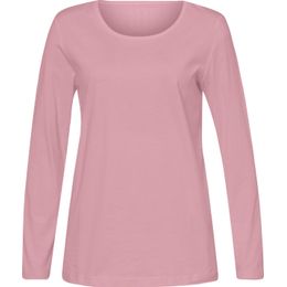 Damen Langarmshirt in reiner Baumwolle hortensie, Gr&ouml;&szlig;e 52