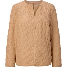 Damen Steppjacke mit Herz-Steppung camel, Gr&ouml;&szlig;e 52