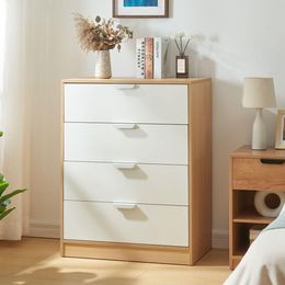 Kommode Varkaus 90x70x40 cm Eichenoptik/Weiß