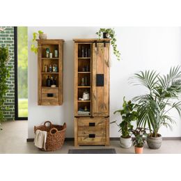 Schrank Mango 70x35x195 natur lackiert RAILWAY #184