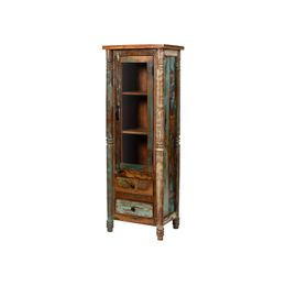 Vitrine Altholz 55x42x150 mehrfarbig lackiert FABLE #30