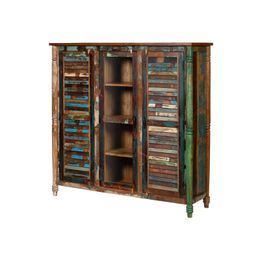 Highboard Altholz 155x45x150 mehrfarbig lackiert FABLE #37