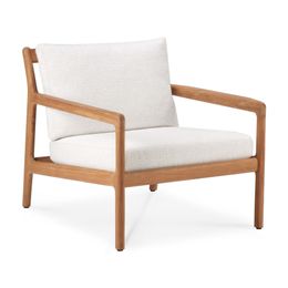 Ethnicraft Jack Outdoor-Loungesessel Teak mit Stoffkissen