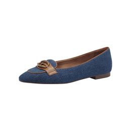 Tamaris Ballerina Damen Größe 41 blue denim / karamell