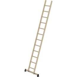 MUNK Holz-Anlegeleiter, mit Sprossen, 12 Sprossen inkl. Traverse
