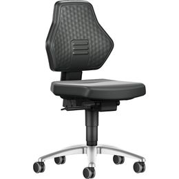bimos Arbeitsdrehstuhl AIR FLOW, mit Rollen, Kunstlederbezug schwarz