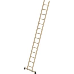 MUNK Holz-Anlegeleiter, mit Sprossen, 14 Sprossen inkl. Traverse