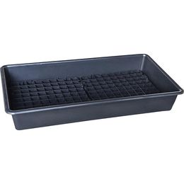 eurokraft basic PE-Kleingebinde-Universalwanne, ohne Zulassung, Volumen 64,5 l, mit PE-Rost